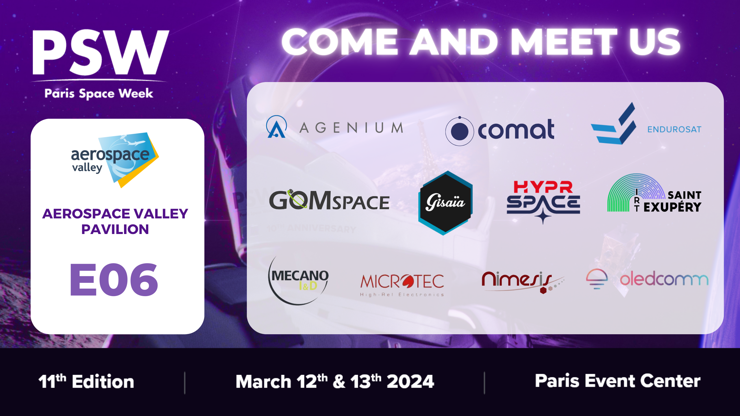 PARIS SPACE WEEK 2024 : Les membres du Pôle Aerospace Valley s’exposent à Paris Space week ...